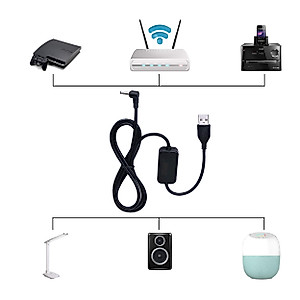 SinLoon 3.28ft USB 5V to DC 12V Converter Step Up Voltage Converter Power Cable,for Camera/Tablet/Bluetooth Speakers and More 5v Devices.(3.5 x 1.35mm)