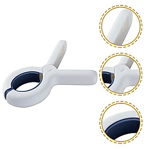 VICASKY Outdoor Towel Rack 12pcs Beach Towel Clips Quilt Drying Clothespins Windproof Clothes Clamps Plastic Laundry Clips Pipe Fixing Clamps for Clothes Quilt Pool Chairs Blue Chip Clip