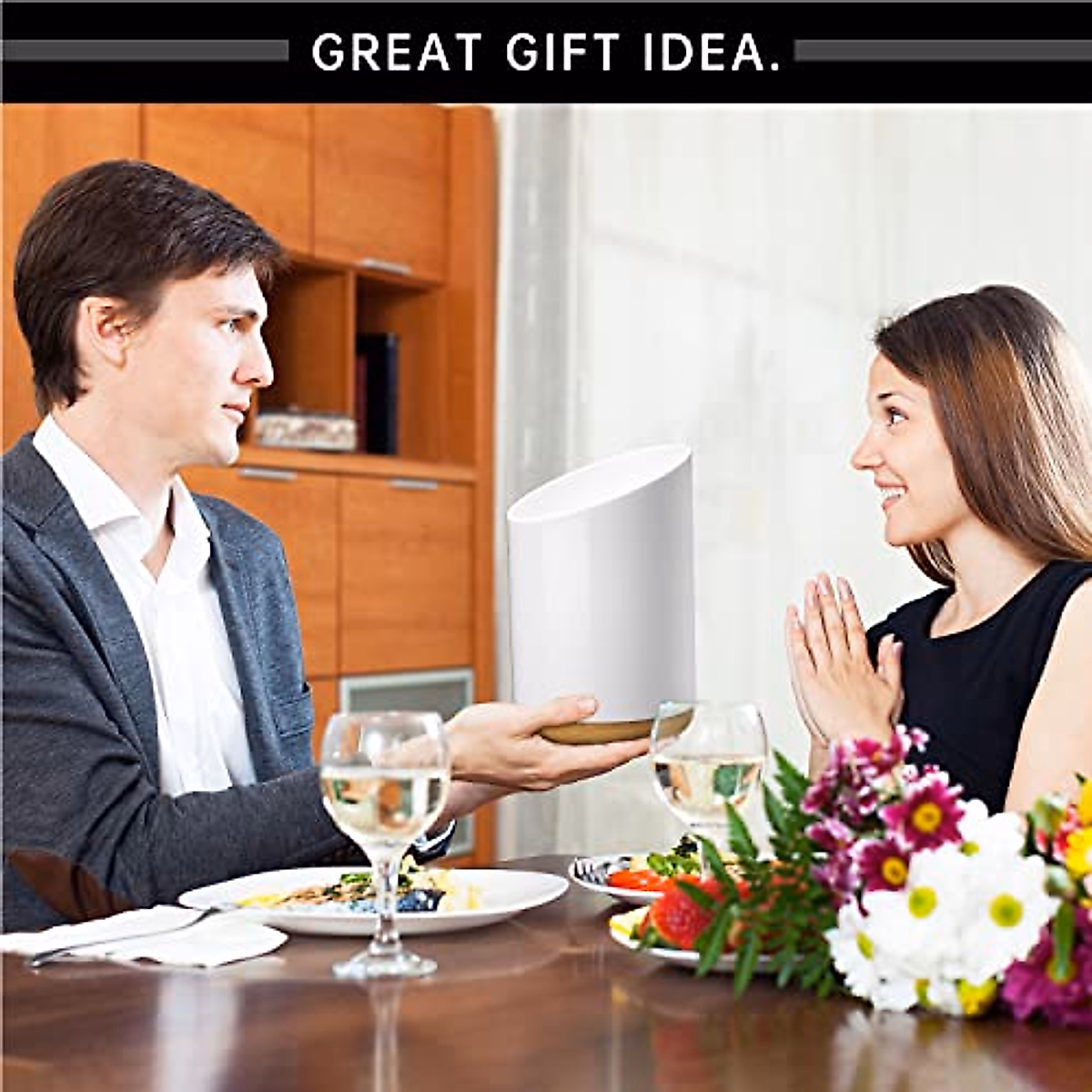 KARRYOUNG Extra-Large Ceramic Kitchen Utensil Holder for Countertop with Acacia Wooden Base - Utensil Caddy, 5.5 x 7.5 Inches，White