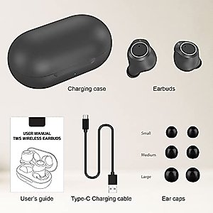 Works for Google Pixel 6 by Cellet Wireless V5 Bluetooth Earbuds Compatible with Google Pixel 6 with Charging case for in Ear Headphones. (V5.0 Black)