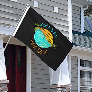 Pura Vida Costa Rica Double Sided Banner 3x5FT Banner Breeze Flag Decorative Flag Garden Flag