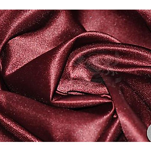 Satin L'Amour Solid Fabric 60" Wide Sold by The Yard (Burgundy)
