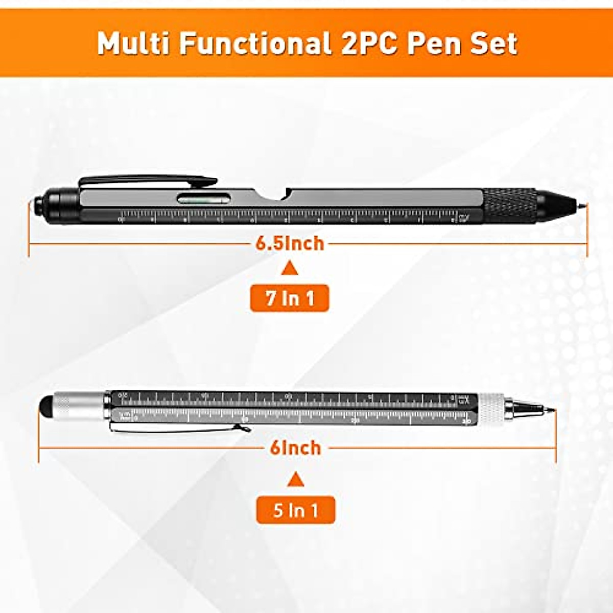 Stocking Stuffers Gifts for Men, Multitool Pen Set, Christmas Gifts for Men Who Have Everything, Pocket Tools Cool Gadget, Anniversary Birthday Gifts for Him Husband Boyfriend Dad Grandpa