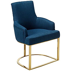 Christopher Knight Home Eric MacMillan Modern Glam Fabric Chair, Navy Blue