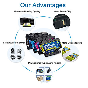 DOUBLE D LC3037 Ink Cartridges Compatible Replacement for Brother LC3037 LC3037XXL LC3039, High Yield use with MFC-J6945DW MFC-J5845DW XL MFC-J5945DW MFC-J6545DW XL (1 Each of lc3037 BK/C/M/Y) 4PK