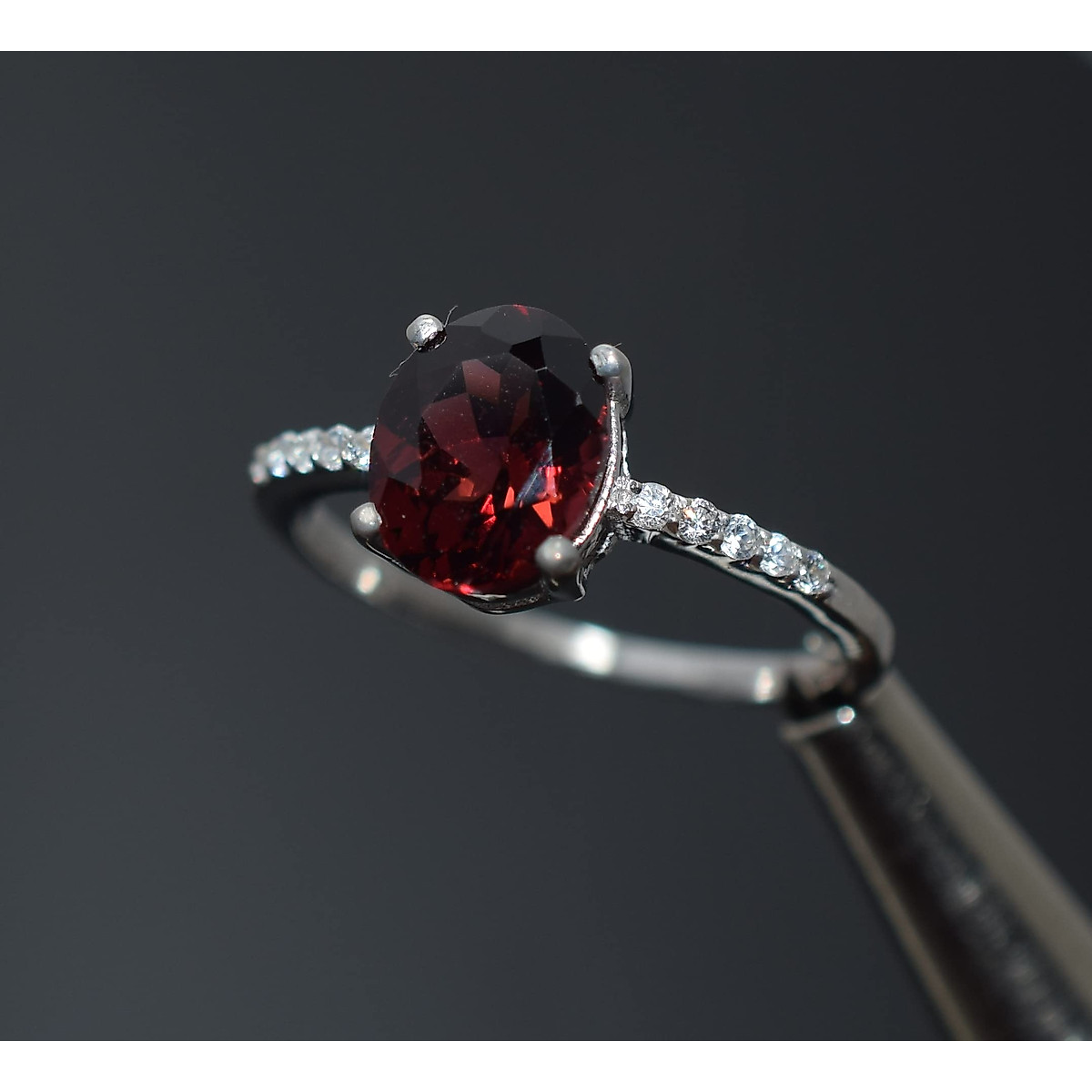 Women's Beautiful Natural Genuine Garnet Gemstone Designer Ring 925 Sterling Silver Faceted Garnet, January Birthstone, Boho Hippie Ring For Wedding/Marriage/Fastival/Annyversary (Size:-13)