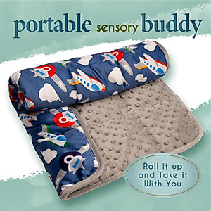 Florensi Weighted Lap Pad for Kids, 5 lbs 20" x 23 - Weighted Blanket for Kids, Teenager, Boys, Girls - Soft, Warm, Comfortable - Sensory Weighted Lap Blanket Kid - Weighted Lap Blanket for Kids