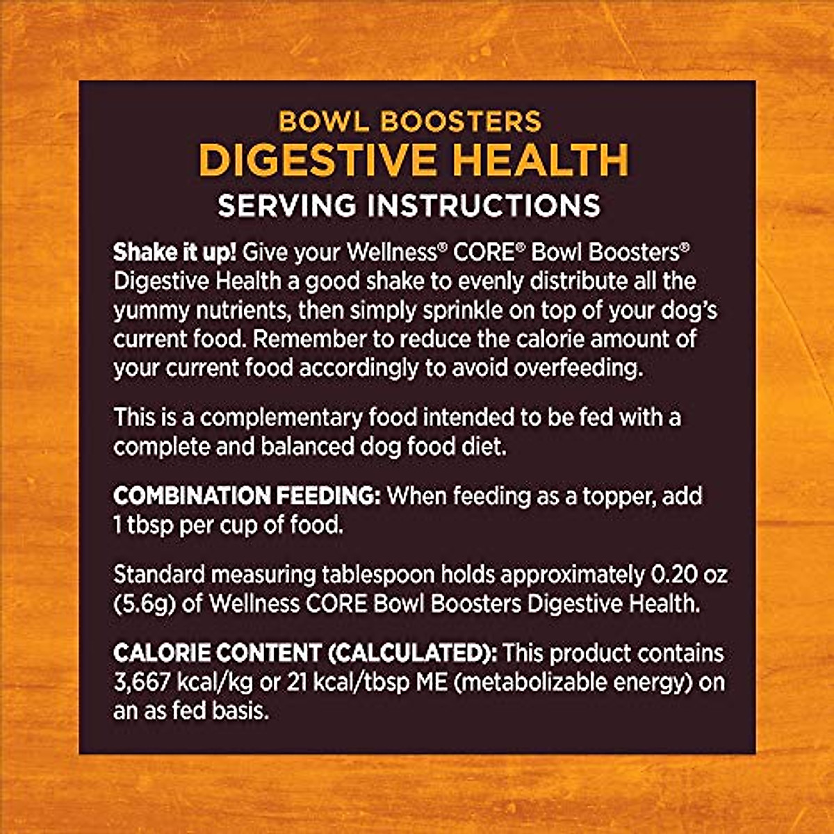 Wellness CORE Bowl Boosters Digestive Health Dog Food Topper, 4 Ounce Bag
