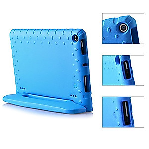 LTROP Fire HD 10 Case 2019 (Previous Model) Shock Proof Fire HD 10 Tablet Case for Kids (7th Generation and 9th Generation, 2017 and 2019) NOT for 2021 Released 11th Generation - Blue