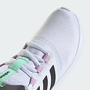 adidas Women's Cloudfoam Pure 2.0 Sneaker, White/Black/Pulse Mint, 6.5