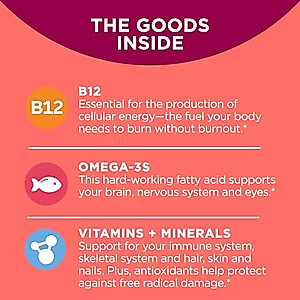 OLLY Ultra Women's Multi Softgels, Overall Health and Immune Support, Omega-3s, Iron, Vitamins A, D, C, E, B12, Daily Multivitamin, 30 Day Supply - 60 Count
