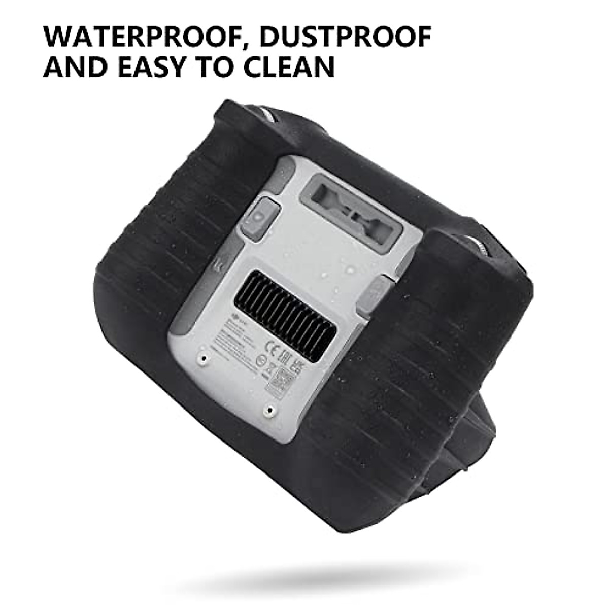 Silicone Protective Cover Case with Sunshade Sun Hood for DJI Mini 3 Pro RC Remote Controller Accessories Skin Case (Black)