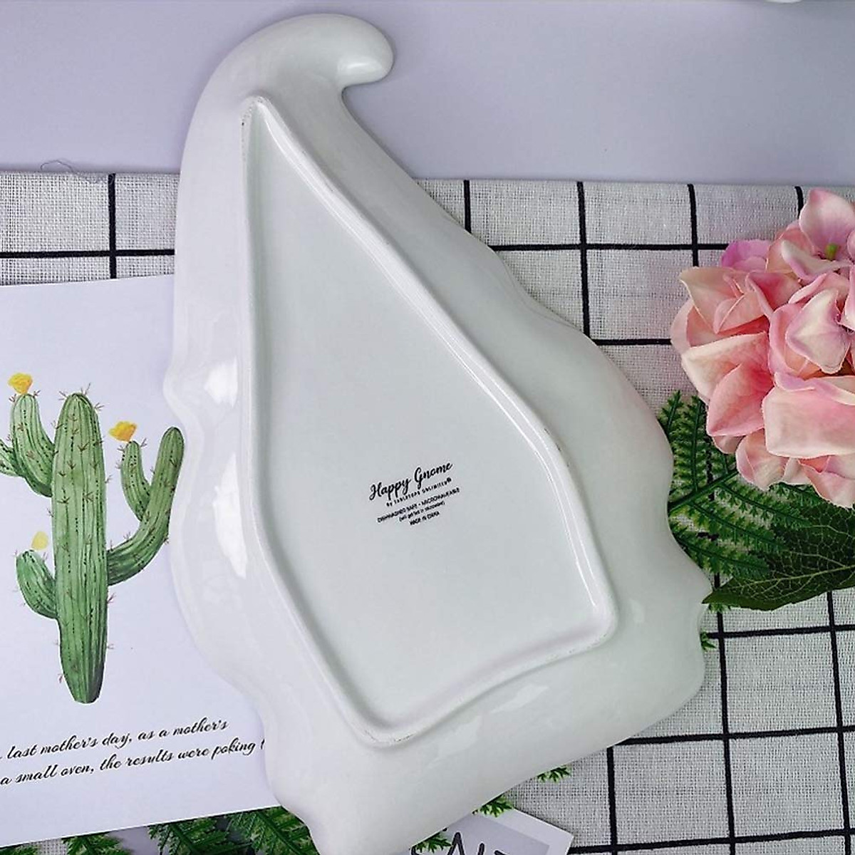 NUOBESTY Gnome Shaped Platter Snack Appetizer Trays Dessert Serving Dishes Holiday Food Serving Platter Candy Nut Dish Container Christmas Party Favors