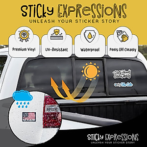 Sticky Expressions | Only Blue Collar, Dirty Hands Clean Money Sticker & American Flag Hard Hat Stickers for Men (3 Pcs) – Durable, Waterproof Hard Hat Stickers for Men.