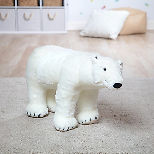 Melissa & Doug Giant Polar Bear - Lifelike Plush Toy (3 Feet Long), White - Extra Large Stuffed Animal for Ages 3+