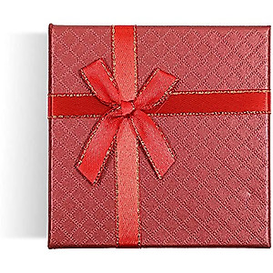 Bright Creations Jewelry Gift Box Set with Lids, Ribbon Bows (4 Colors, 3.5 x 1 in, 12 Pack)
