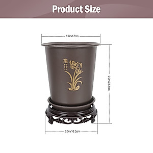 YARNOW 2 Sets Dried Arrangements Indoor Bonsai Planting Planter Plastic Stand Bucket Flowerpots Store High Base of Storage and Decorative Display Saucers Flower Flowerpot Floral Drainage