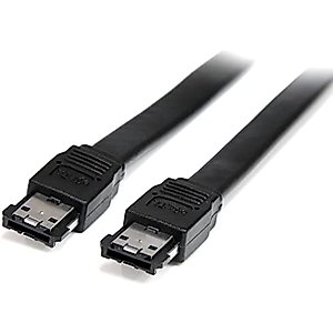 StarTech.com Shielded External eSATA Cable - eSATA cable - Serial ATA 150 - eSATA (M) to eSATA (M) (3 ft) - black (ESATA3)