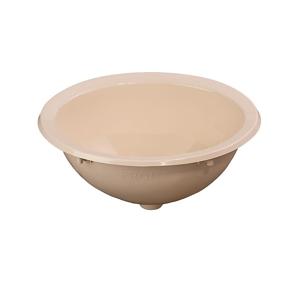 ToughGrade Single Bowl RV 13-3/4" Long x 10-3/8" Wide Bathroom Sink (White/Parchment) (Parchment)