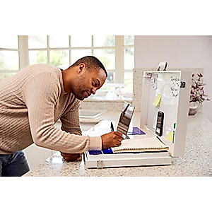 Worky 15-in-1 Home Office Portable Workstation Desk with Built-in Storage, 3.5" D x 26" W x 16.5" H, 14 Lbs, White