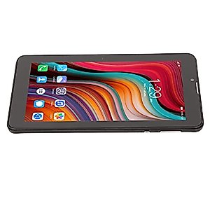 HEEPDD Tablet PC, 1960x1080 HD 7 Inch Tablet Front 500W Rear 800W Black Expandable Up to 128GB 4GB 32GB 6000mAh Capacity for Android 10.0 for Playing Games (US Plug)