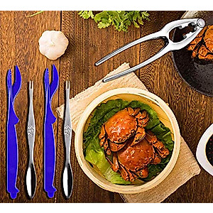 Crab Leg Crackers Seafood Tools Nut Cracker Forks Set Opener Shellfish Lobster Leg Shell Knife Kitchen Accessories