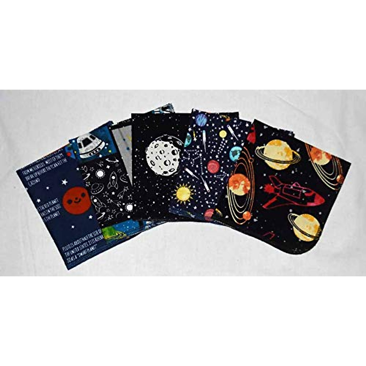 1 Ply 12x12 Inches Set of 5 Printed Flannel Paperless Towels Out of This World