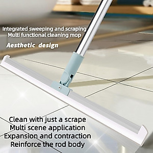 Floor Scraper, Magic Broom, Sweeping Silicone Floor, Cleaning Broom, Bathroom, Toilet, Multi-Function Wiper to Sweep Hair