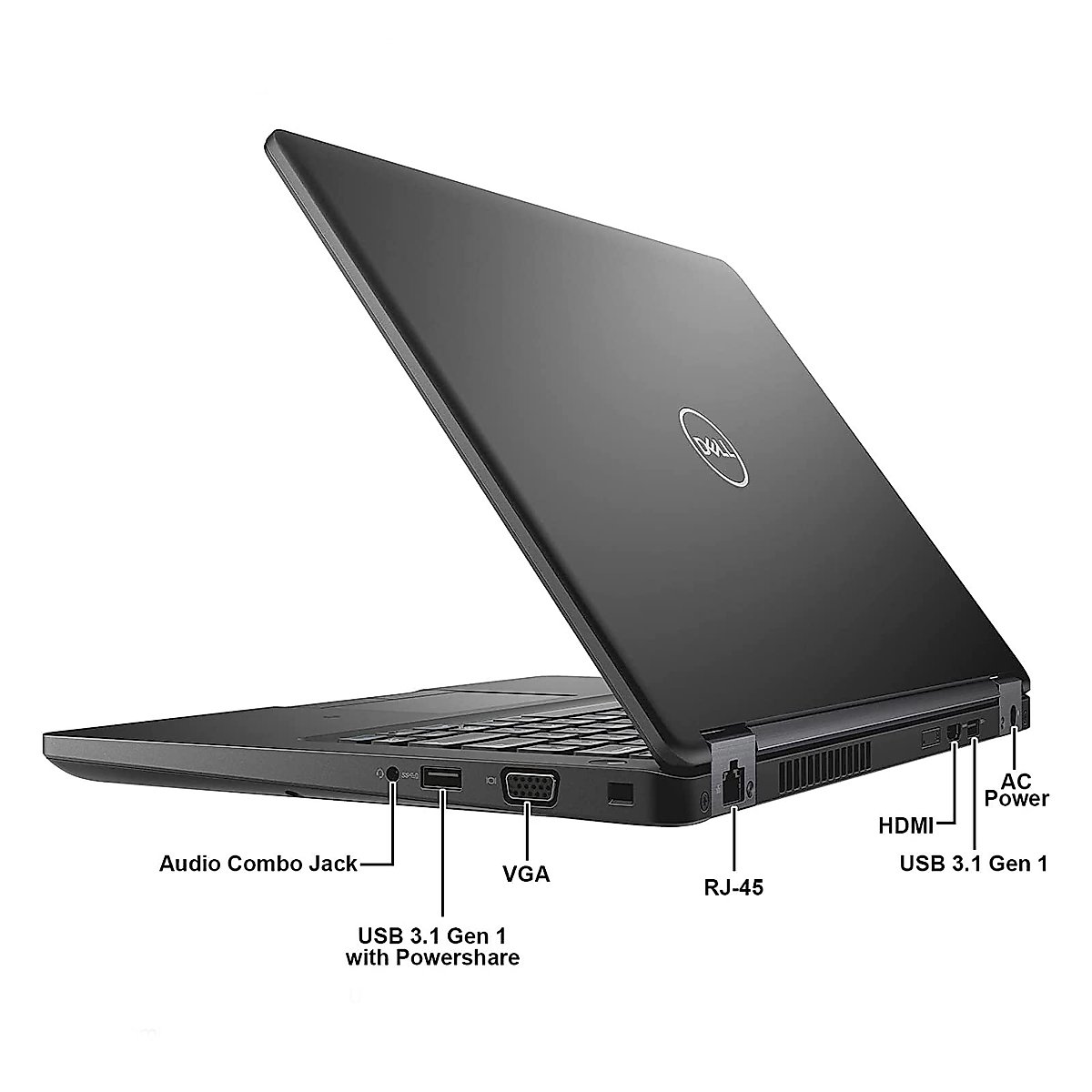 Dell Latitude 5490 14" Business Laptop, Intel Core i5-8350U, 1.7Ghz Up to 3.6GHz, 16GB DDR4 RAM, 512GB SSD, Backlit Keyboard, VGA, HDMI, USB-C, Webcam, Windows 10 Pro (Renewed)