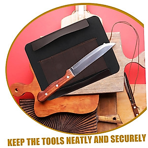 ifundom Roll, Canvas Roll Bag for Chefs, Portable Travel Tool Roll Bag, for Culinary Student, Professional Chef for Men Women for Meat Cleaver