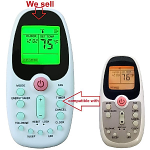 YING RAY Replacement for Keystone Midea Indurama Air Conditioner Remote Control R09B/BGCE R09/BGCE RG09E/BGCEU1 R09D/BGCE