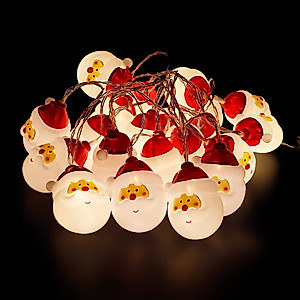 Apeso Christmas Lights, Snowman String Lights 10 ft 20 LED Battery Operated Fairy Lights, DIY Lights Decorations for Home, Garden, Patio Festival Party, Indoor and Outdoor Use (Santa Claus)