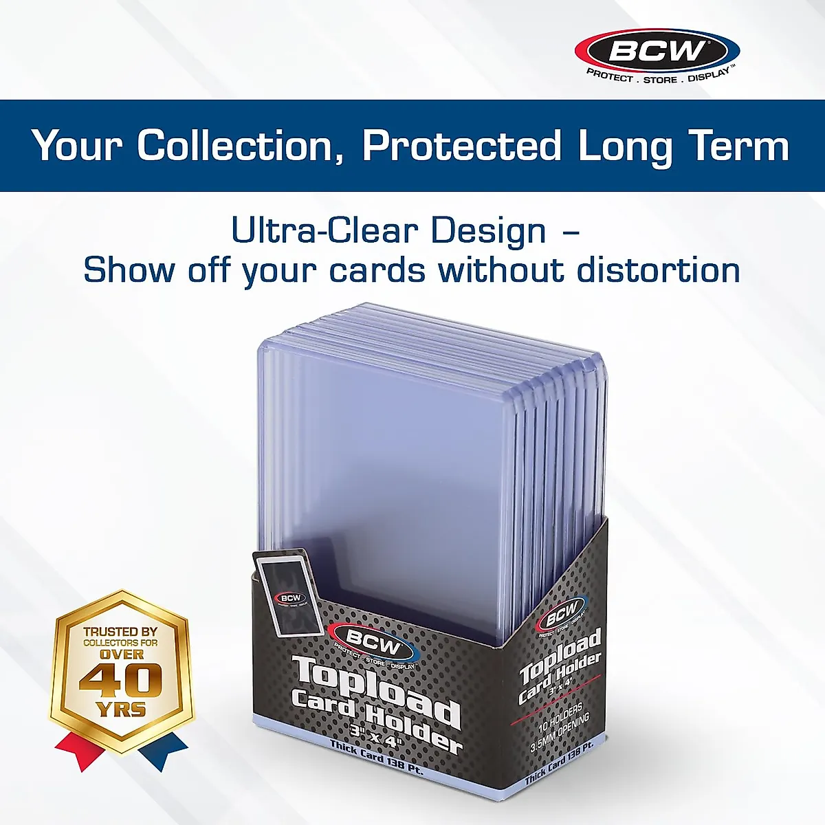 BCW Thick 138PT Card Top Load Holder (Pack of 10), 3 x 4