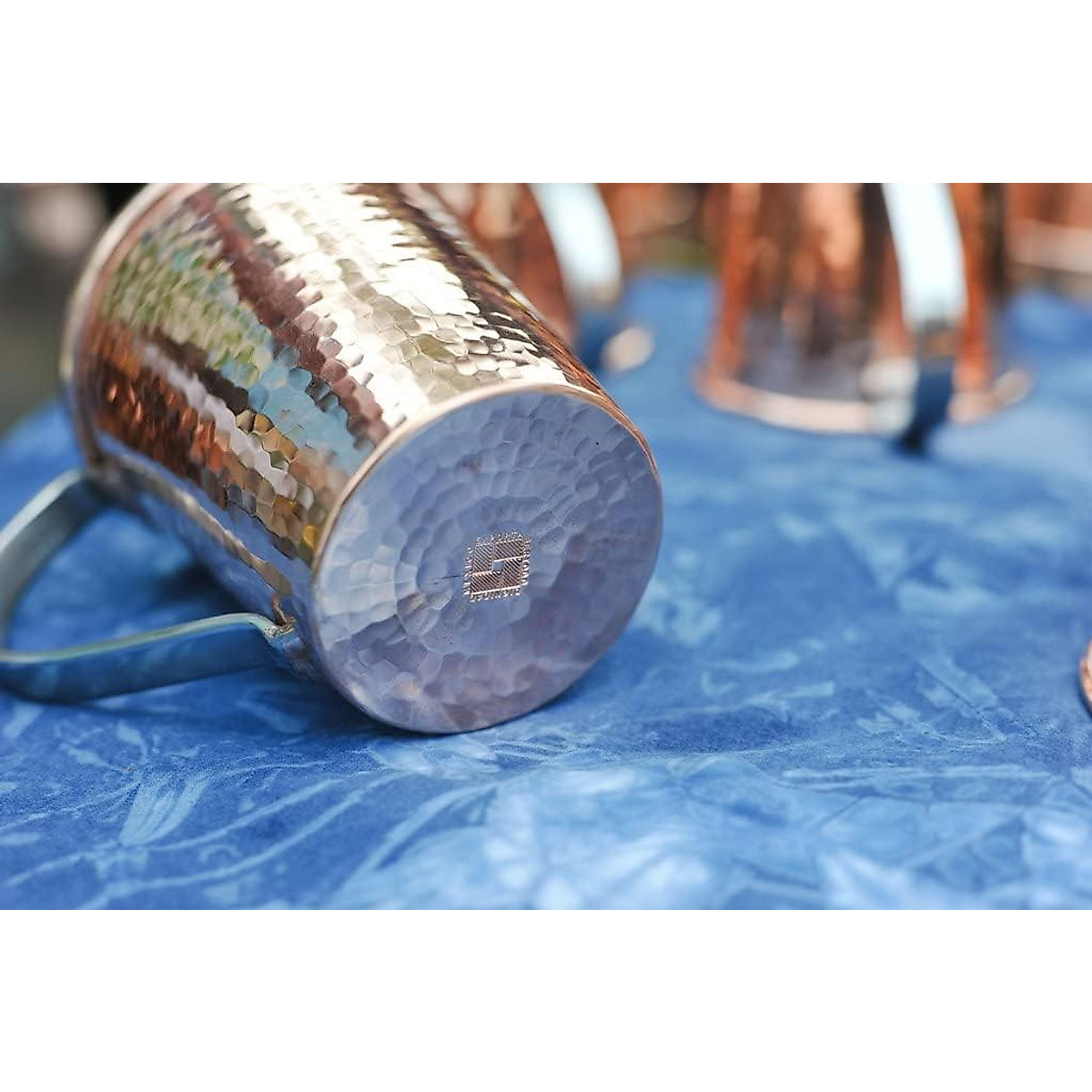 Sertodo Copper Moscow Mule Mug | Single, 18 oz Capacity | Stainless Steel Handle | 100% Pure Copper, Heavy Gauge, Hand Hammered