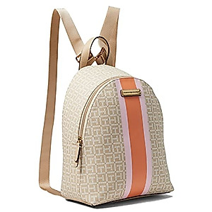 Tommy Hilfiger Ainsley II Smalldome Backpack Coated Square Monogram Fawn/Optic White One Size