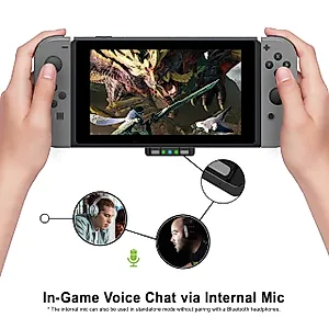 HomeSpot Bluetooth Audio Adapter with USB-C, Built-in mic, for Nintendo Switch, PS4, PS5, PC, Supports Headphones mic, aptX Low Latency, Dual Headphones, in-Game Voice Chat Monster Hunter Theme