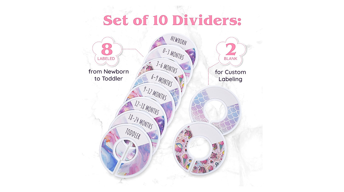 Baby Closet Dividers Clothes Dividers- Closet Divider Set | Color ...