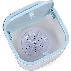 DNYSYSJ 3.8L Mini Washing Machine, USB Power Wash Machine Plastic Portable Compact Laundry Washer Baby Clothes Underwear Socks Washer for Travel Camping RV 18W (White)