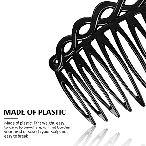 Prasacco 16 Pcs Women Hair Comb Accessories Plastic Twisthair French Hair Side Combs Hair Clips for Bridal Wedding Veil Teeth Hair Combs for Women Girls