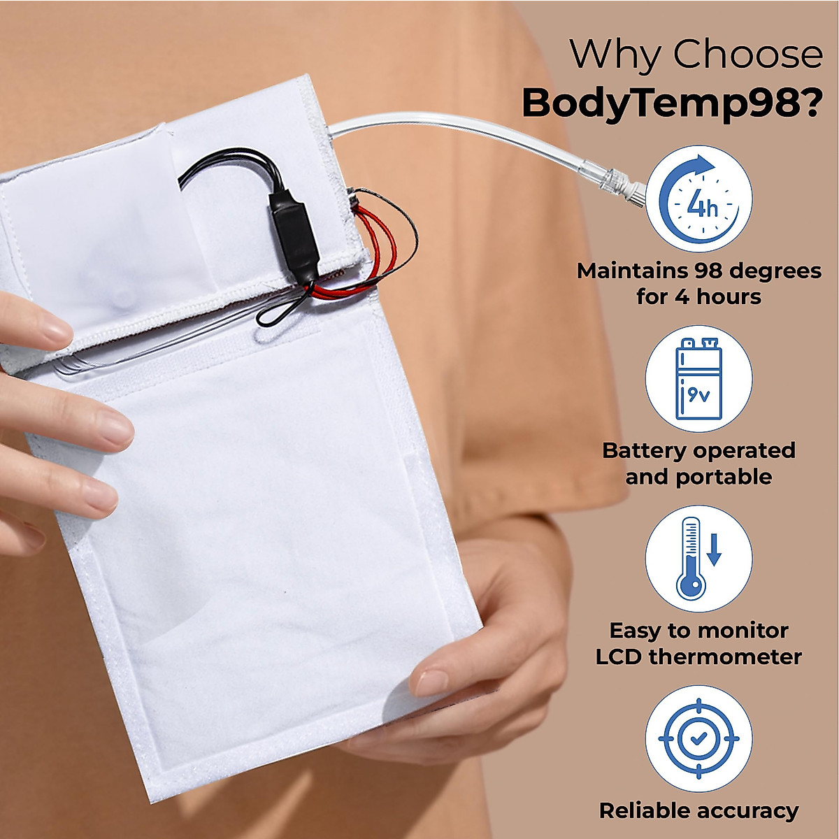 BodyTemp98 Electric urine warmer/lotion warmer made by the same company that makes The Urinator. Maintains testing temperature for 4 hours. The ultimate urine testing device.