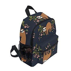 OREZI Cute Sloth On Branch Kids Backpack,Toddler Schoolbag Preschool Bag Travel Bacpack for Little Boy Girl