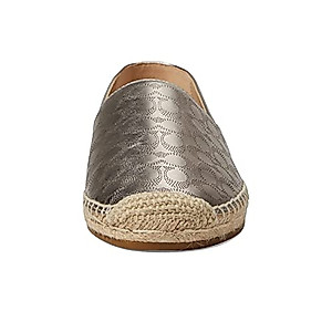 COACH Carley Metallic Leather Espadrille Platinum Champagne 5 B (M)