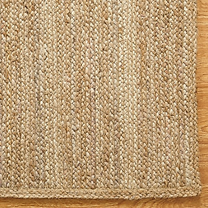 Superior Braided Jute Handwoven Indoor Runner Rug, Floor Decor for Hallway, Living Room, Dining Room, Bedroom, Office, Dorm, Kitchen, Entry, Hand-Woven Modern Farmhouse Rugs, 2' 6" x 12', Natural Tan