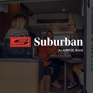 Suburban Advantage 6279AEB Direct Fit Upgrade Tank Water Heater Door - Black Optional Suburban SAW series water heater door, Black