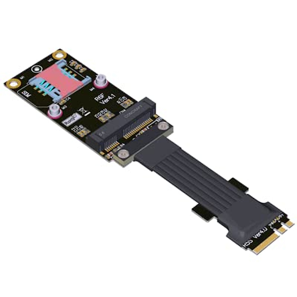 QJJ M.2 Key A.E. 4.0 to Mini-PCI-E Extension Cable (30cm, R56SF 4.0)