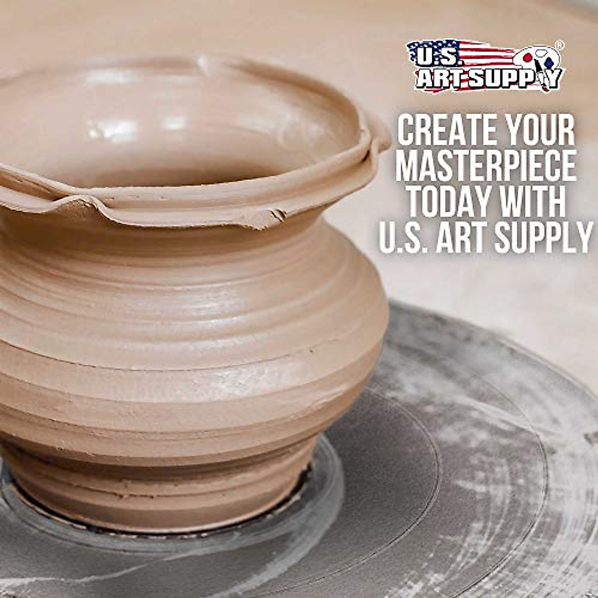 US Art Supply Large 12" Diameter Sculpting Wheel- Heavy Duty All Metal Construction & Turntable with Ball Bearings