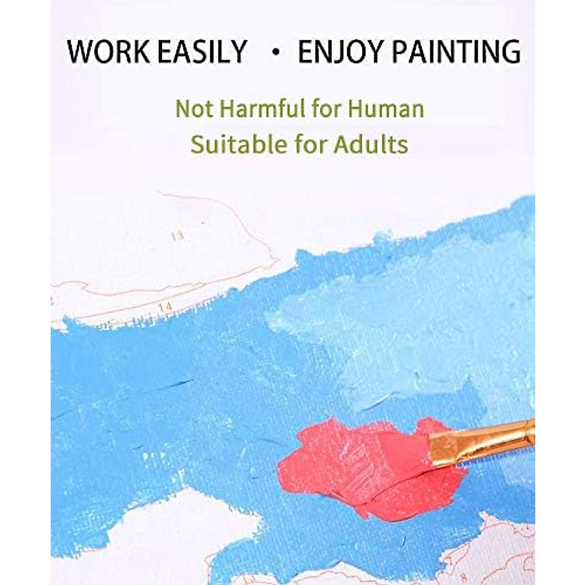 16x20" Common Loon Swimming Lake Waters Paint by Numbers Kits for Adults Kids DIY Wall Art Picture Framed Canvas Oil Painting Set Digital Paintworks for Beginners