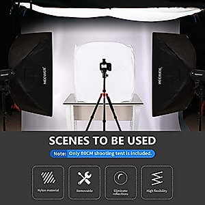 Neewer® 32x32 inch/80x80 cm Photo Studio Shooting Tent Light Cube Diffusion Soft Box Kit with 4 Colors Backdrops (Red Dark Blue Black White) for Photography