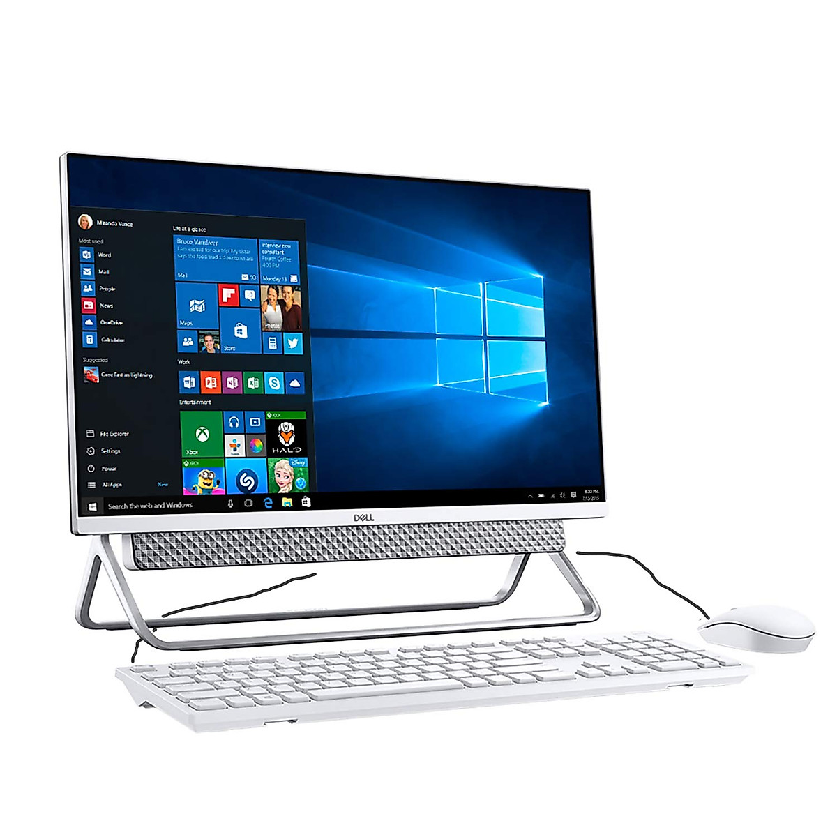 Dell 10th Gen Intel Core i3-10110U All-in-One Desktop, 23.8" FHD Anti-Glare Display, 8GB DDR4 RAM, 1TB HDD, Intel UHD Graphics 620, Windows 10 Home