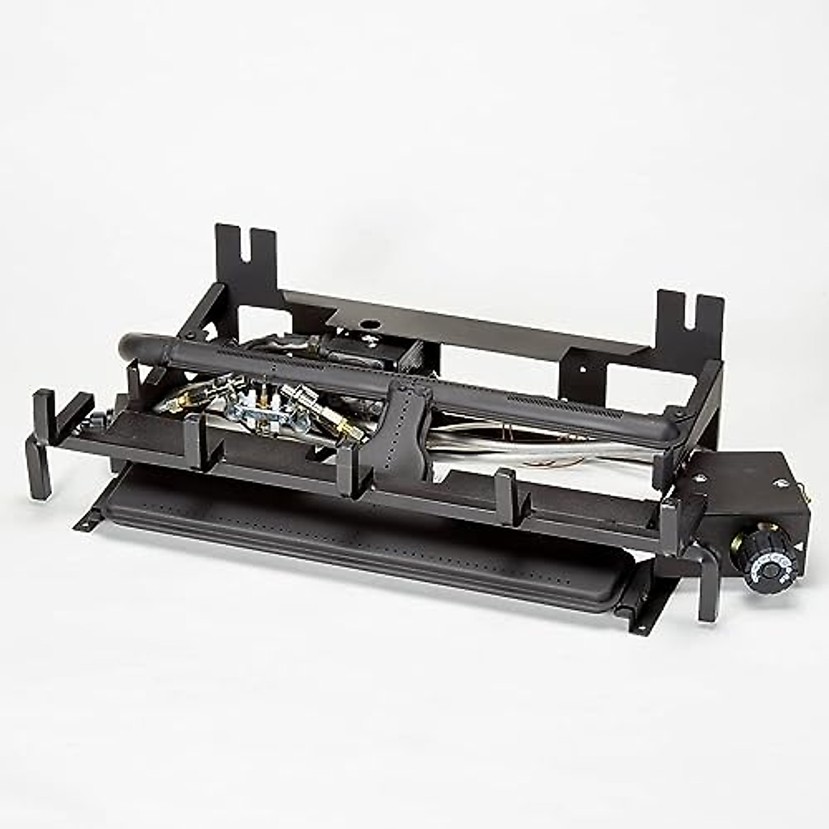 Duluth Forge DLS-24T-1 Dual Fuel Ventless Fireplace Logs Set with Thermostat, Use with Natural Gas or Liquid Propane, 33000 BTU, Heats up to 1100 Sq. Ft, Split Red Oak, 24 Inches